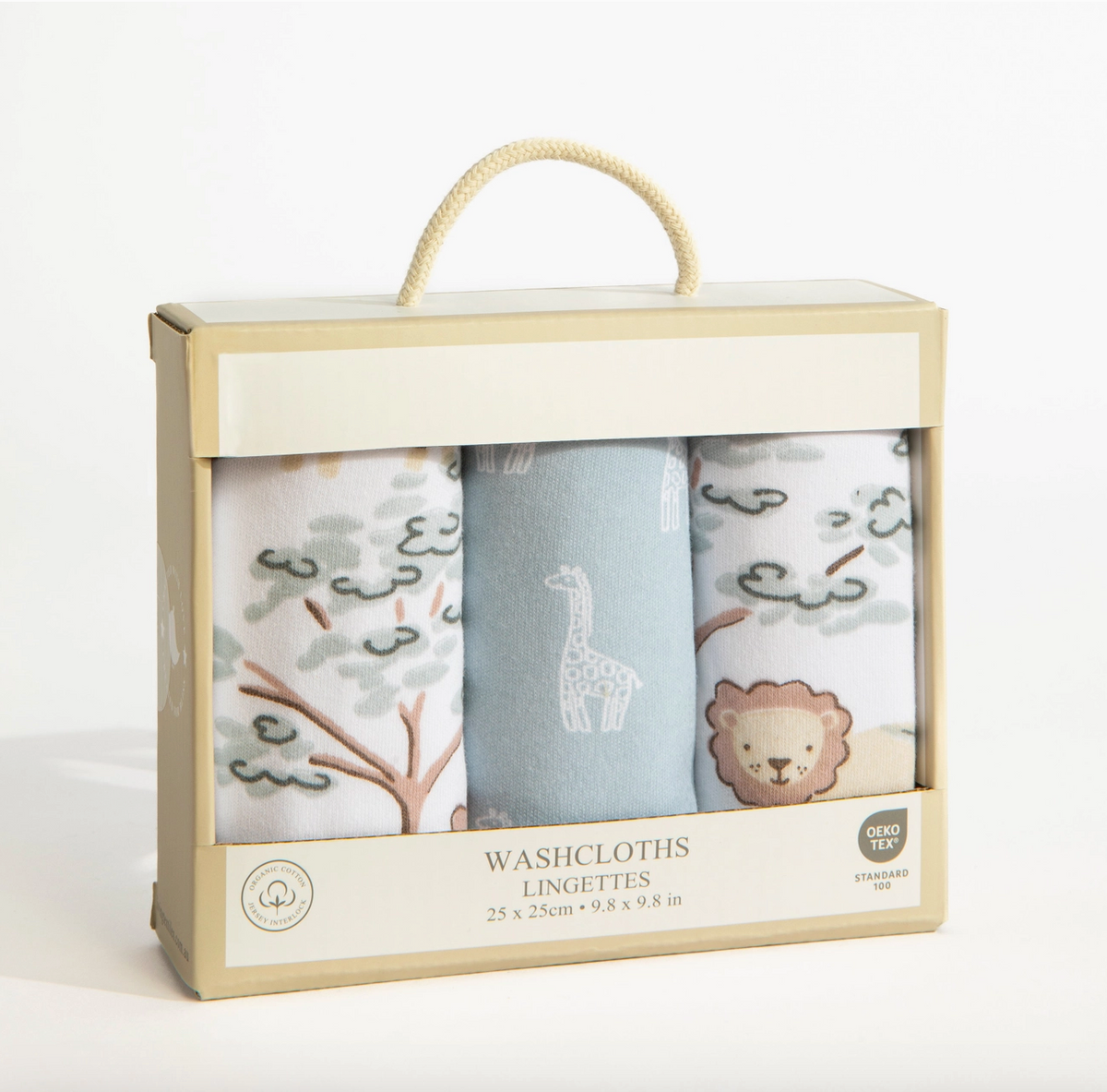 Wash Cloths 3pk - Wild Safari – Embellishgifts